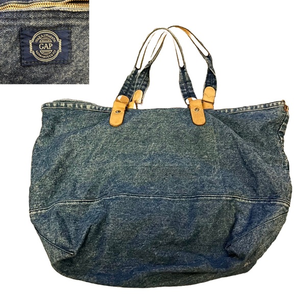GAP | Bags | Gap Large Denim Blue Jean Tote Bag | Poshmark